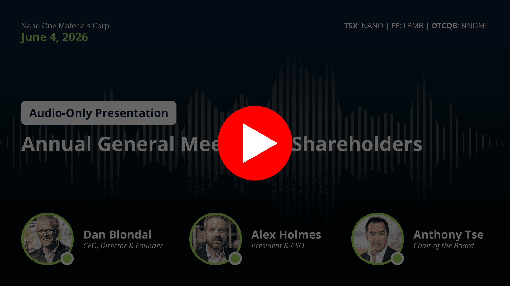 Nano One Provides Summary of the Results from 2026 Annual General ...